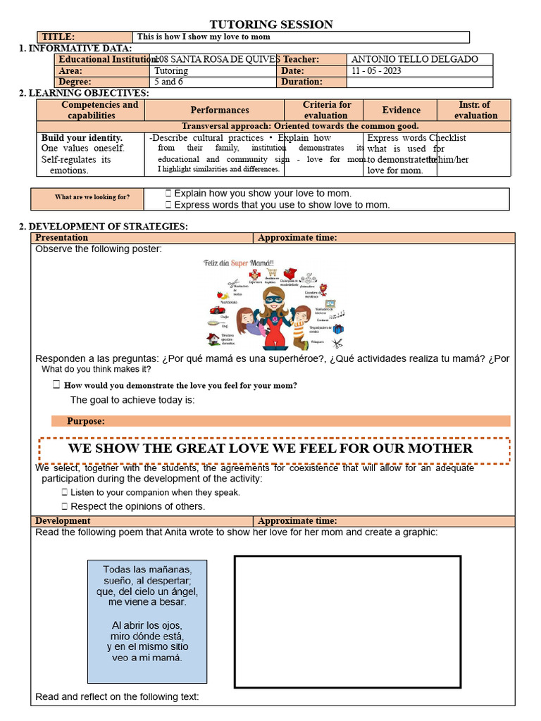 TUTORIAL This Is How I Show My Love To Mom | PDF | Psychological ...