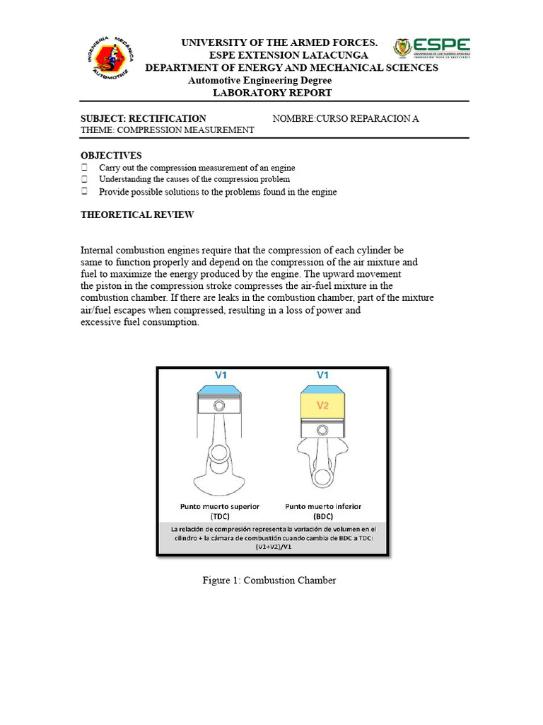 Report Compression RD1 | PDF | Engines | Internal Combustion Engine