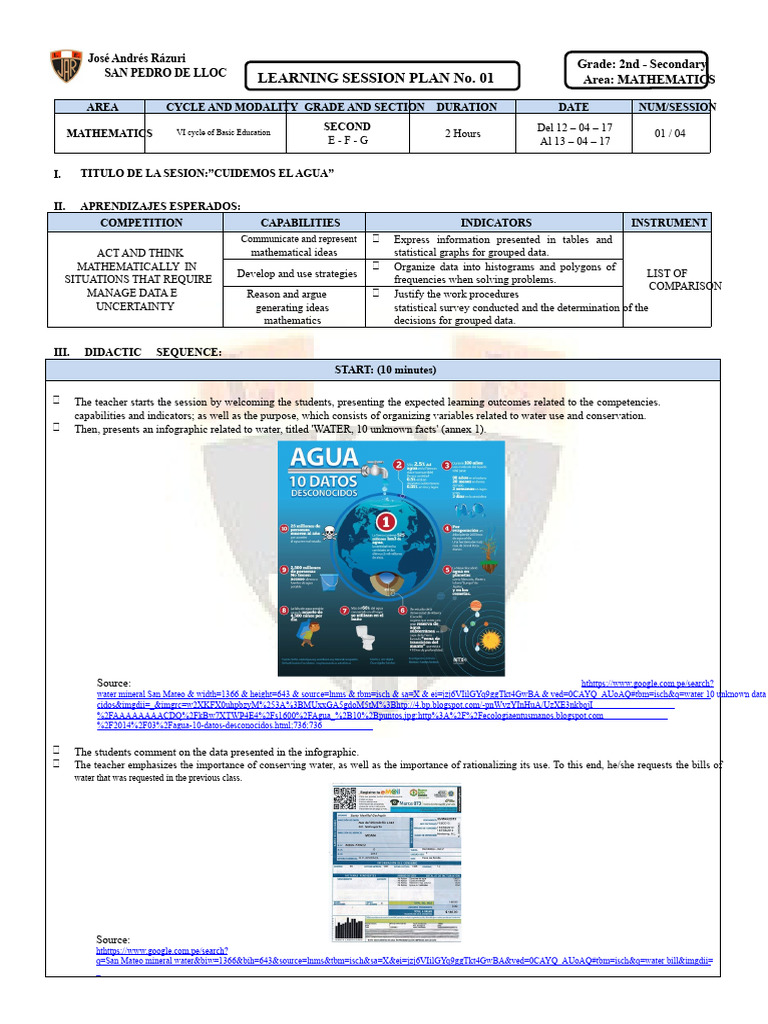 Water Conservation Math Lesson Plan | PDF