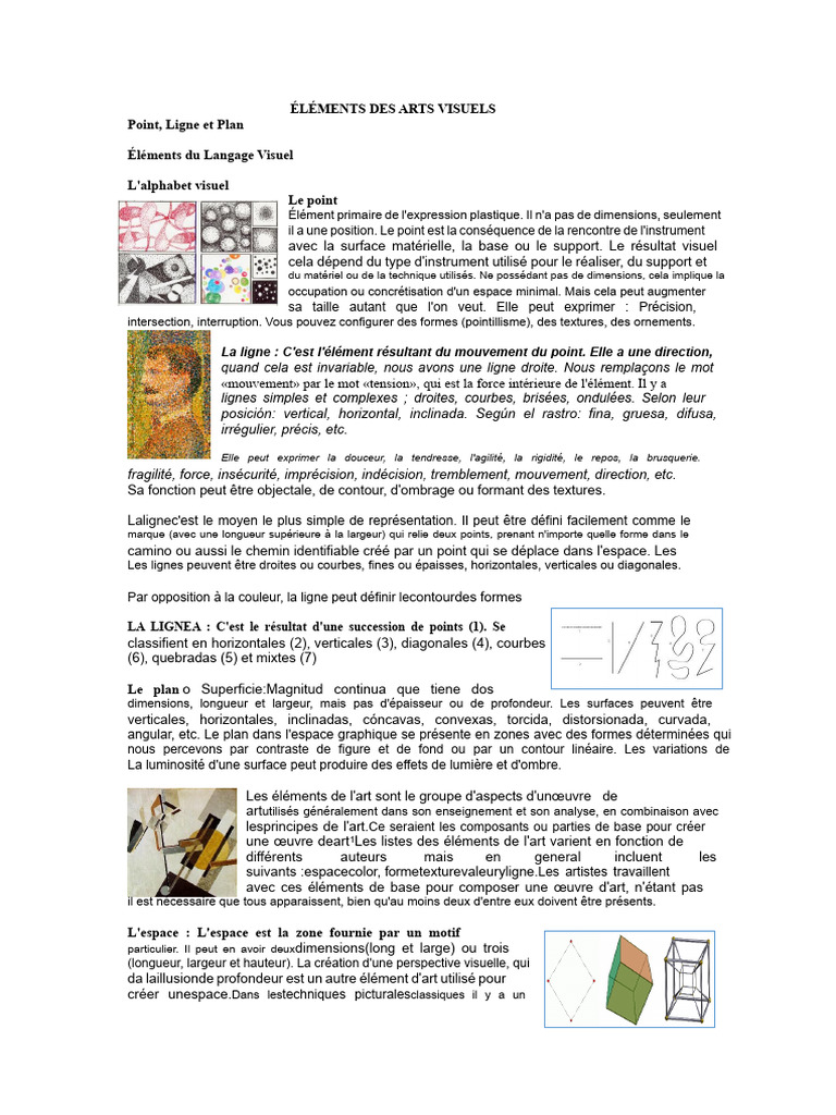 Éléments fondamentaux des arts visuels | PDF | Lumière | Couleur