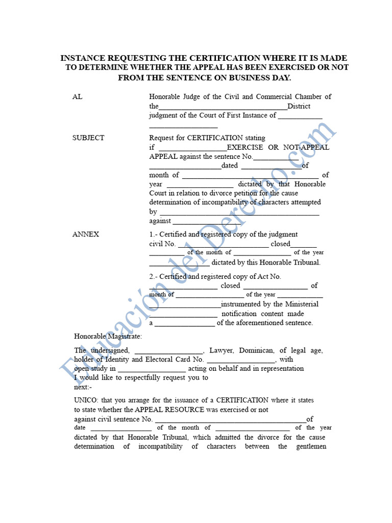 Certification of No Appeal | PDF | Judgment (Law) | Government Institutions
