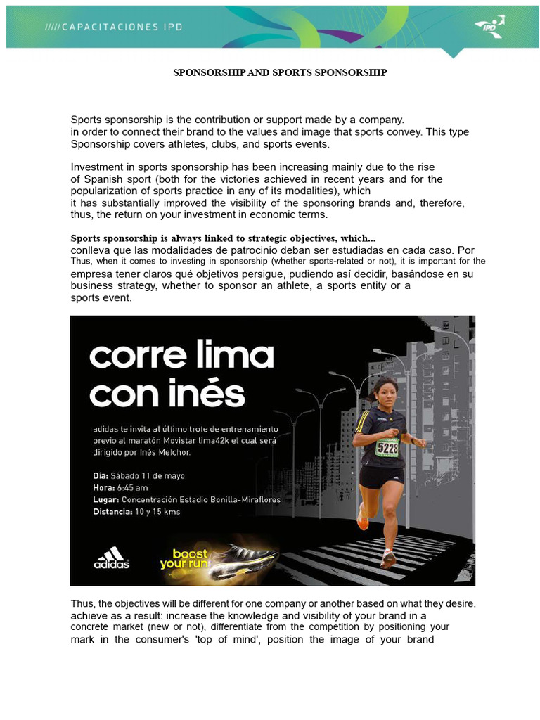 Effective Sports Sponsorship Strategies | PDF | Sponsor (Commercial ...