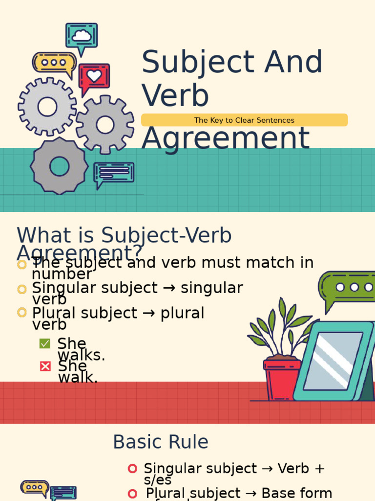 Subject-Verb Agreement1 | PDF | Grammatical Number | Subject (Grammar)