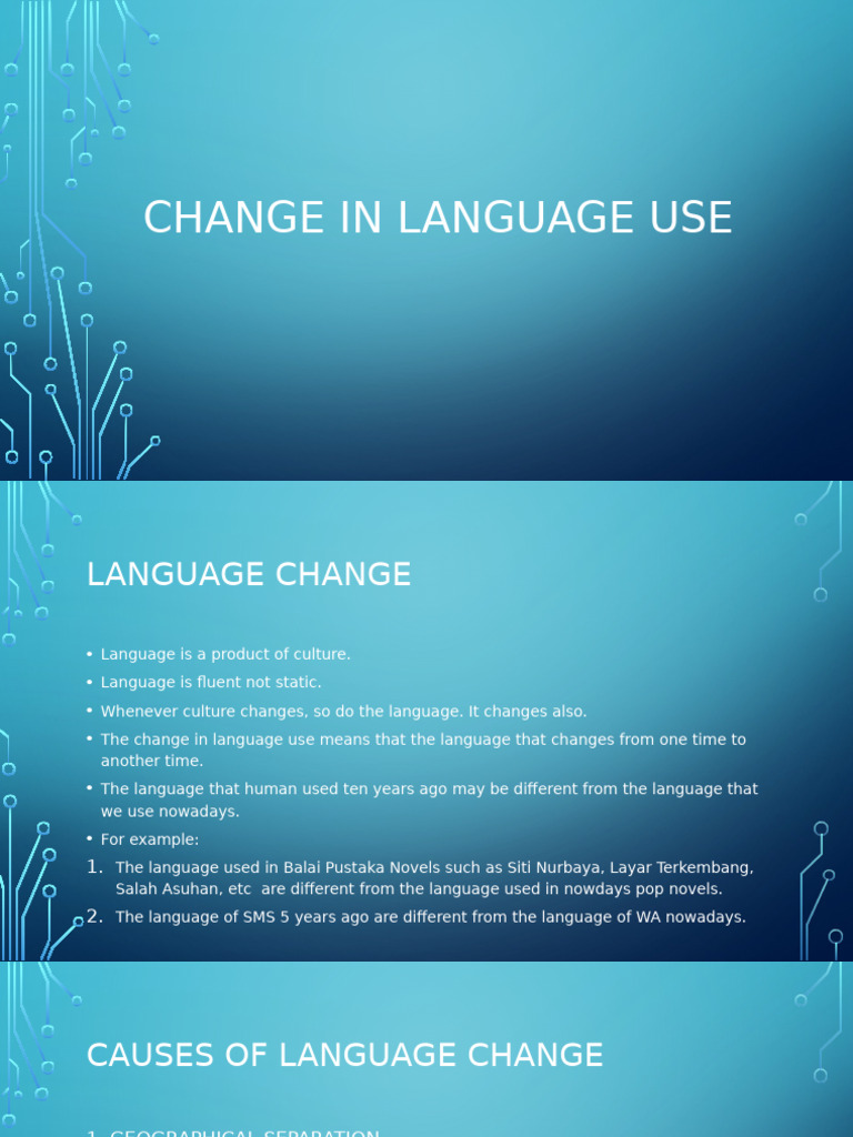 Language Change: Causes and Examples | PDF