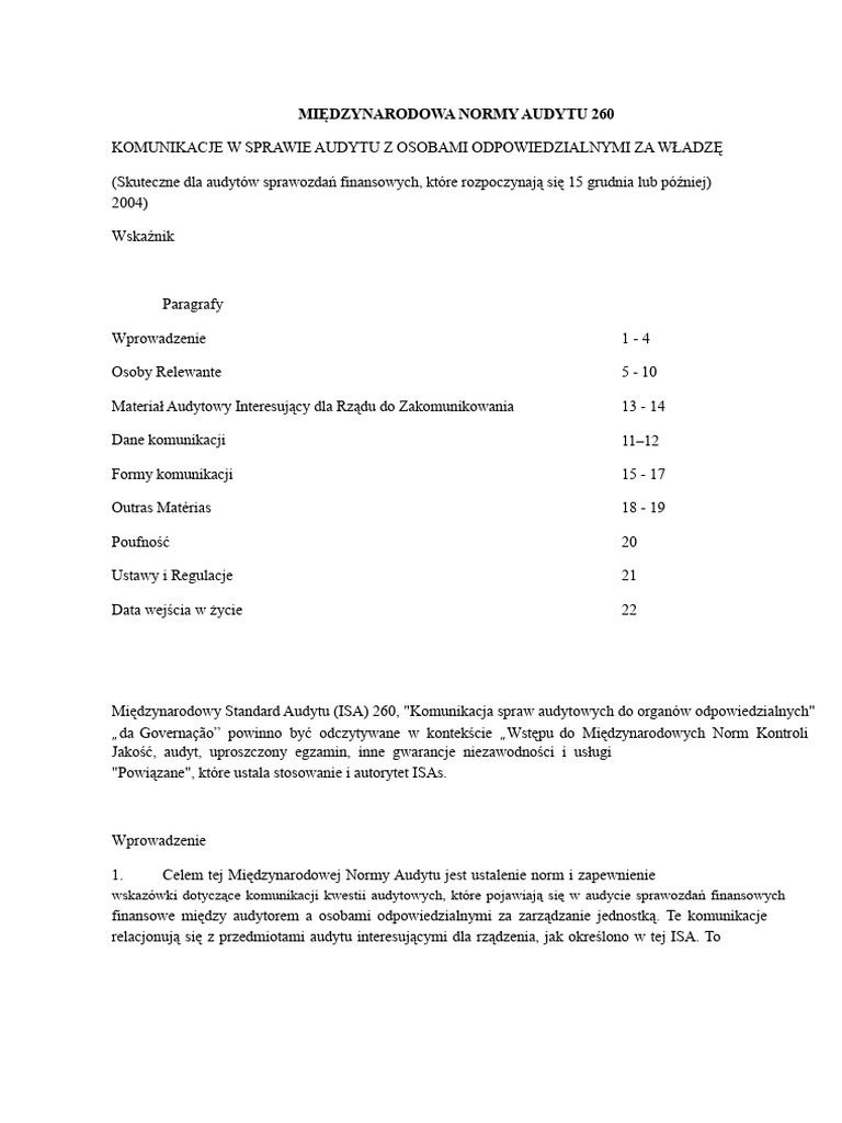 Isa 260 | PDF