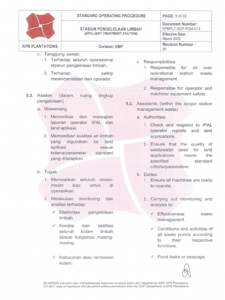 Jobdest Pengelolaan Ipal | PDF