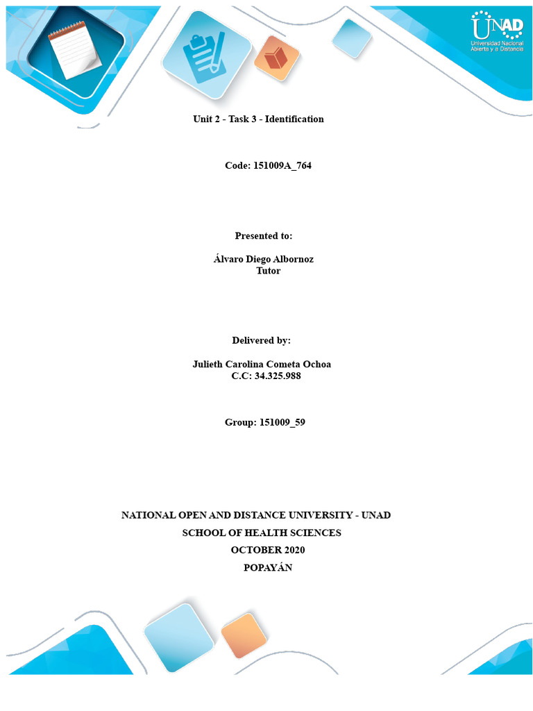 Unit 2 - Task 3 - Identification | PDF | Sexually Transmitted Infection ...