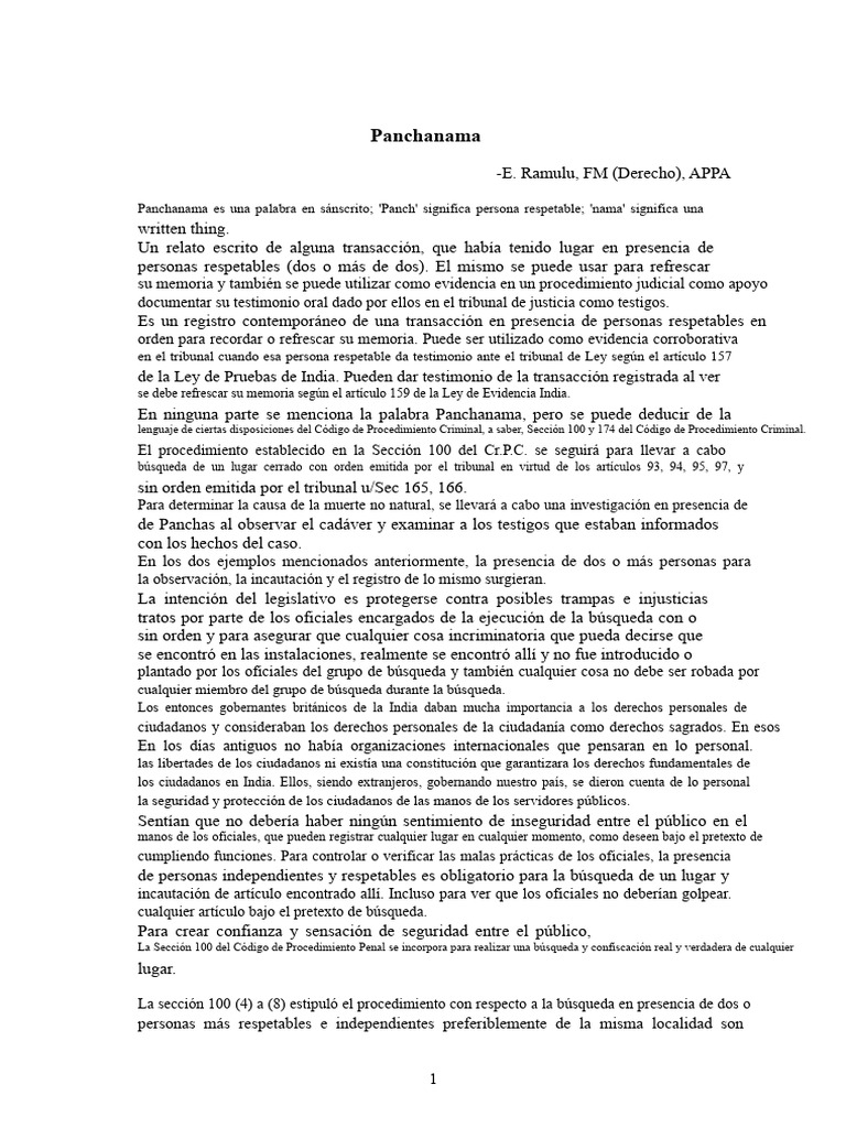 ¿Qué Es Un Panchnama? | PDF | Testigo | Testimonio
