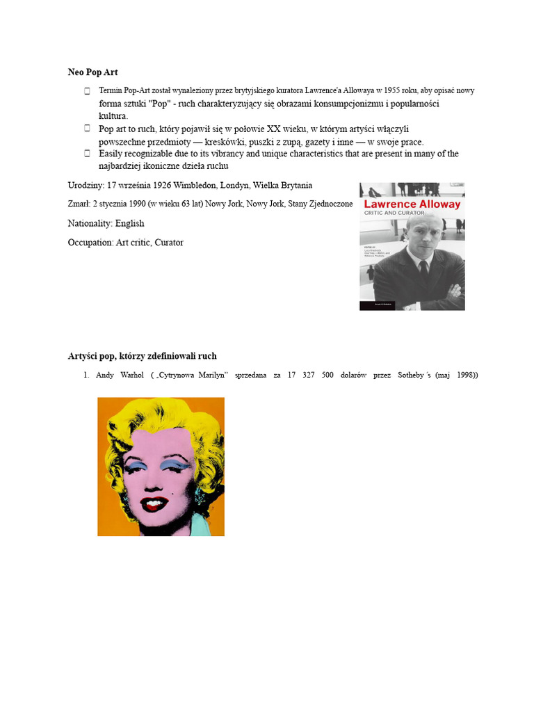 Neo Pop Art (Magcale) | PDF