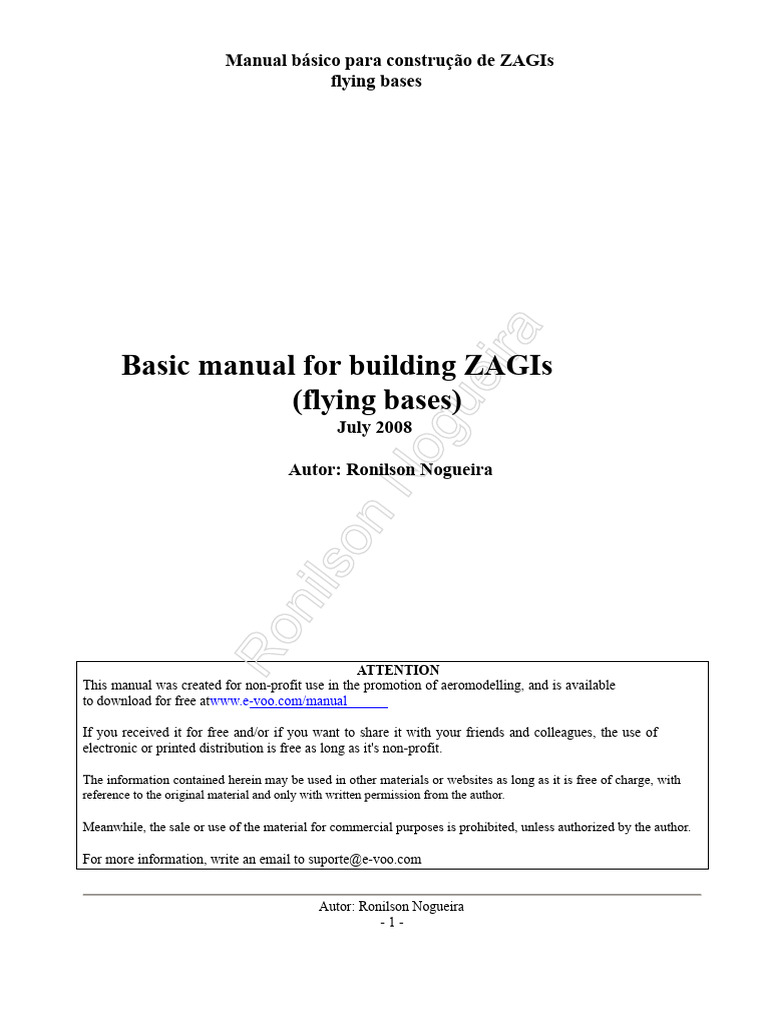 Guia Prático para Construção de ZAGIs | PDF | Adhesive | Fiberglass