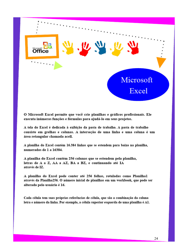 Guia Completo de Exercícios no Excel | PDF | Microsoft Excel | Planilha