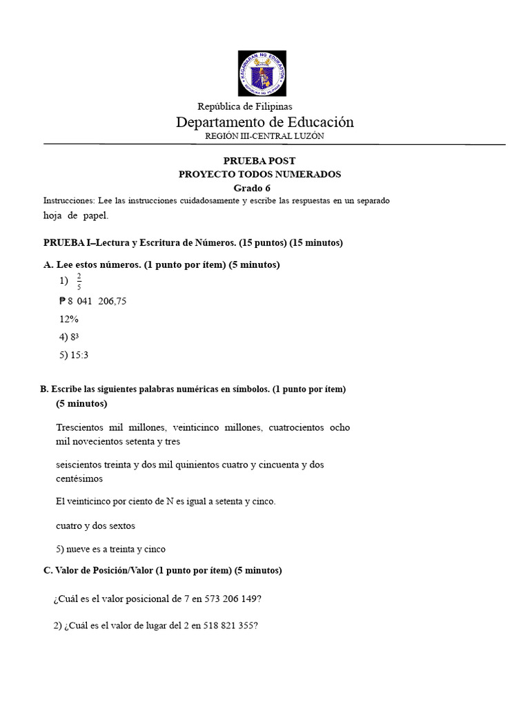 GRADO-6-MCPAN | PDF | Notación Matemática | Matemáticas