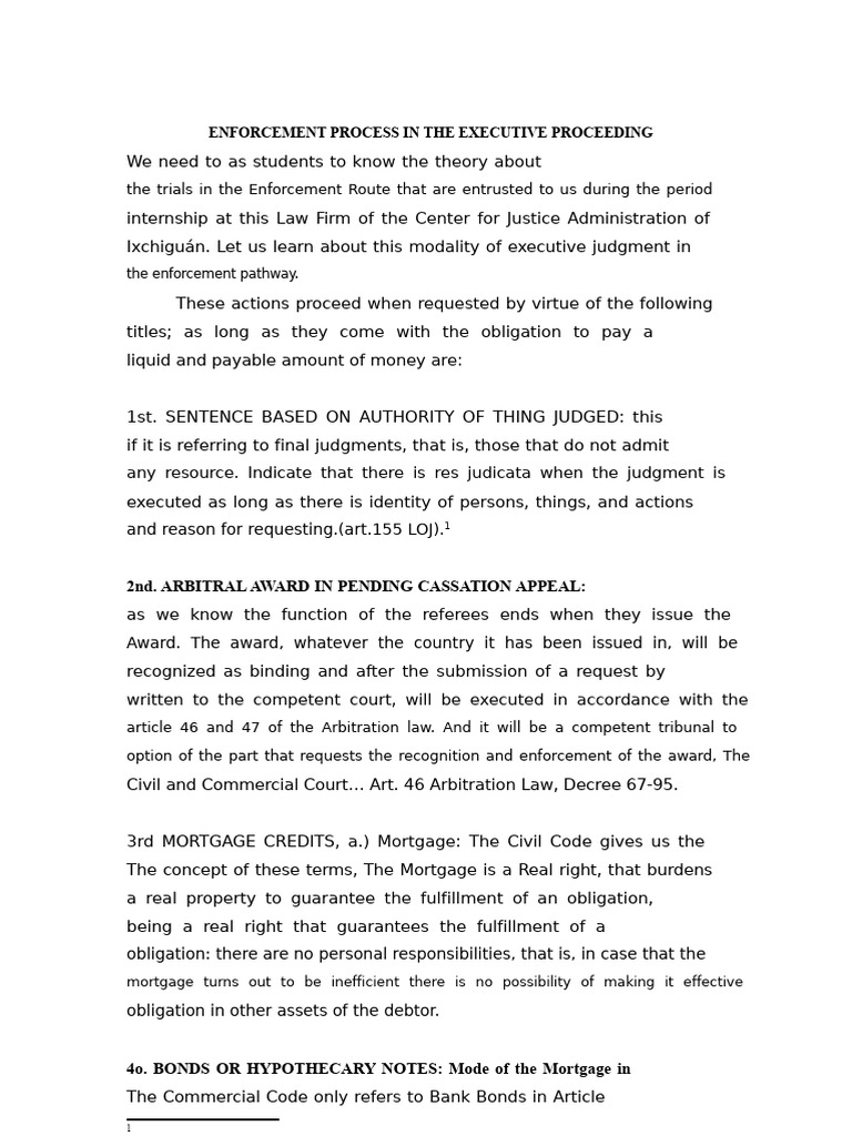 Executive Enforcement Process Overview | PDF | Auction | Judgment (Law)