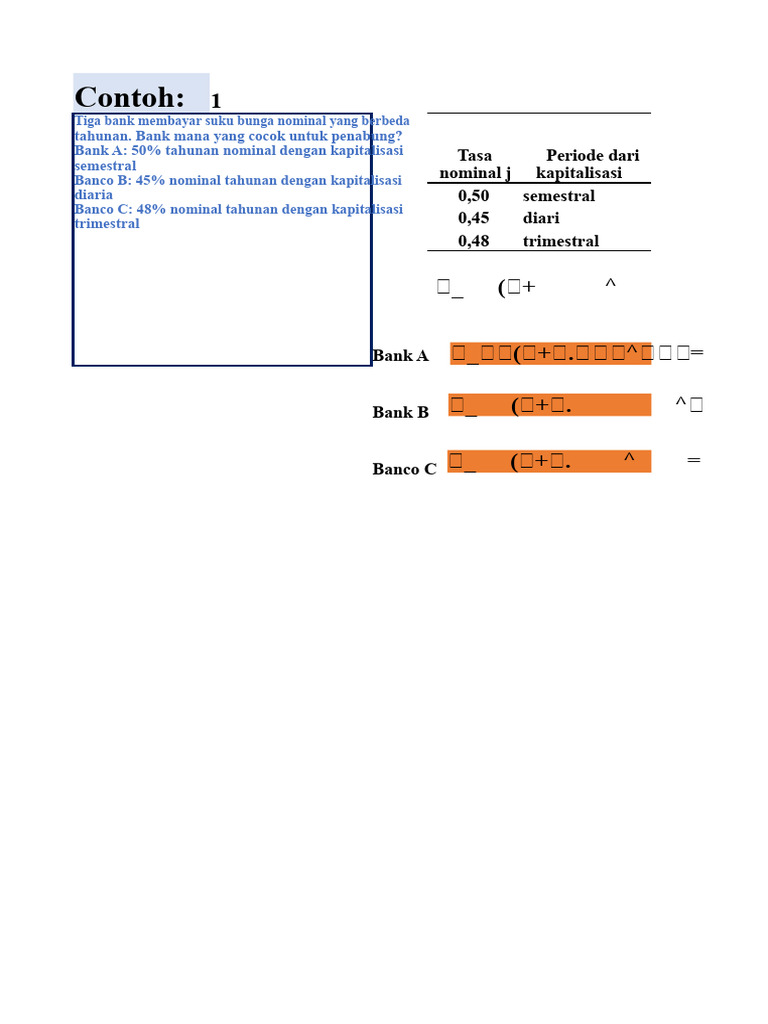 Contoh Suku Bunga Nominal Dan Efektif | PDF