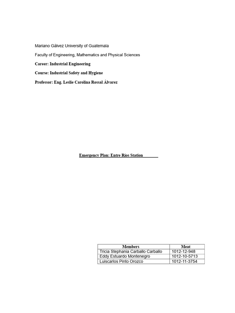 Emergency Plan for Gas Station Safety | PDF | Emergency | Emergency ...