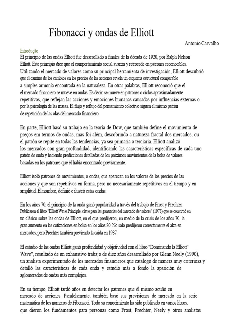 Ondas de Elliott PDF | PDF | Olas | Análisis técnico