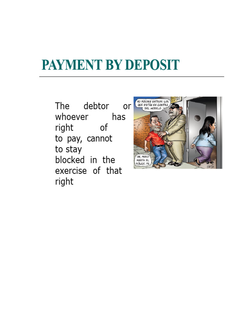Payment by Deposit | PDF | Payments | Creditor