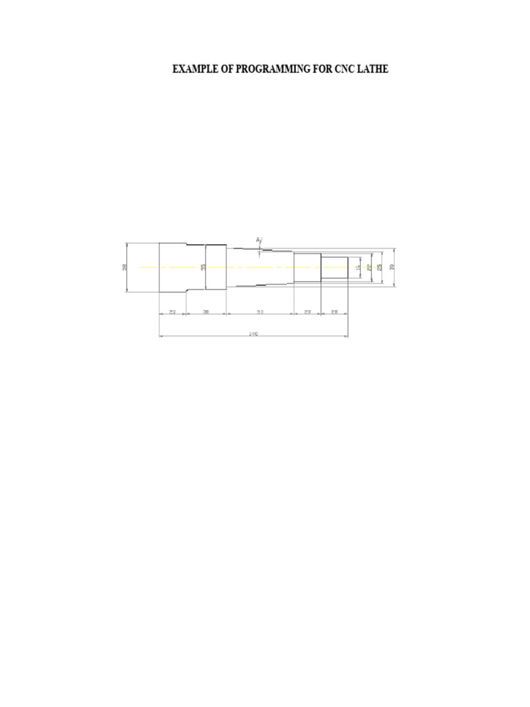 Example of Programming for CNC Lathe | PDF | Woodworking | Tools