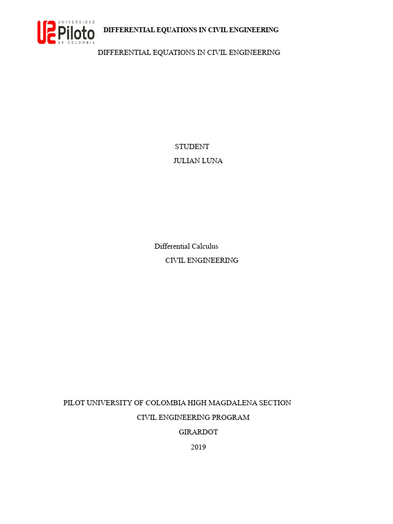 Differential Equations in Civil Engineering | PDF | Beam (Structure ...