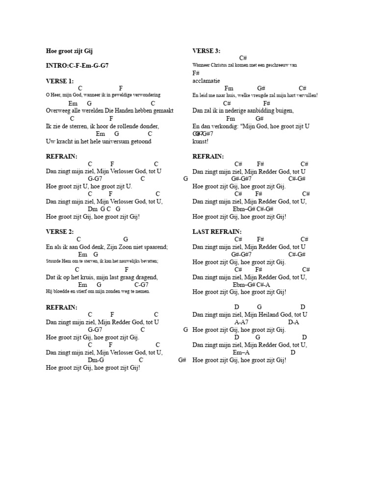 Hoe Groot Zijt Gij | PDF