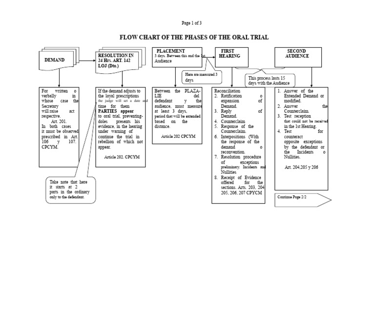 FLOWCHART OF THE PHASES OF THE ORAL TRIAL | PDF | Trials