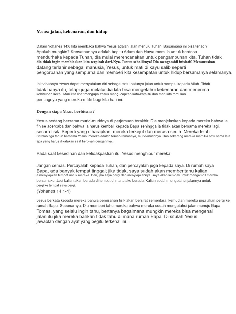 YESUS ADALAH JALAN | PDF