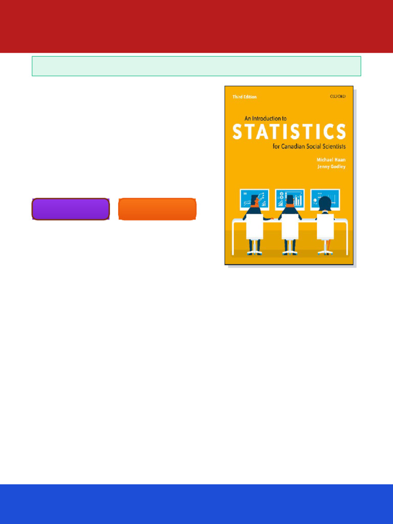 An Introduction to Statistics for Canadian Social Scientists 3rd ...