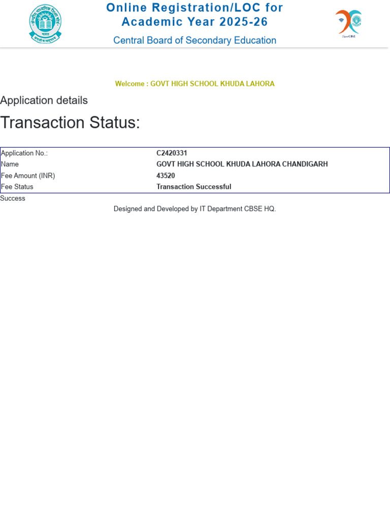 Cbseit - in Cbse Web Regn PayUResp - Aspx 1 | PDF
