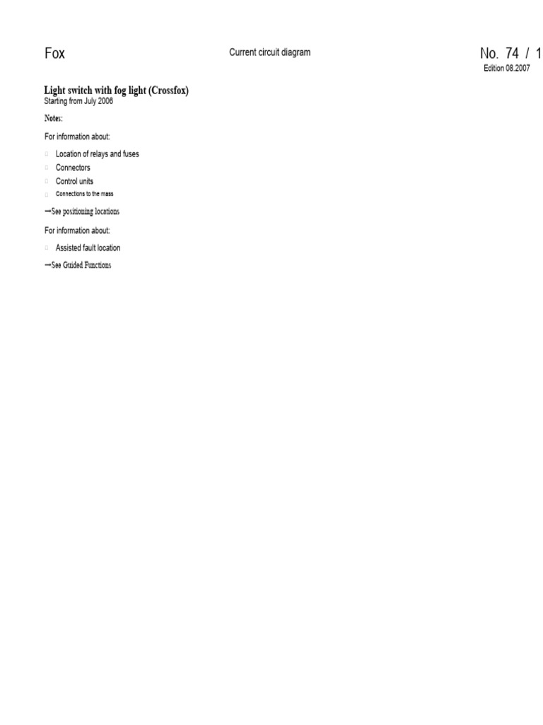 Fox Circuit Diagram Overview | PDF | Electrical Connector | Fuse ...
