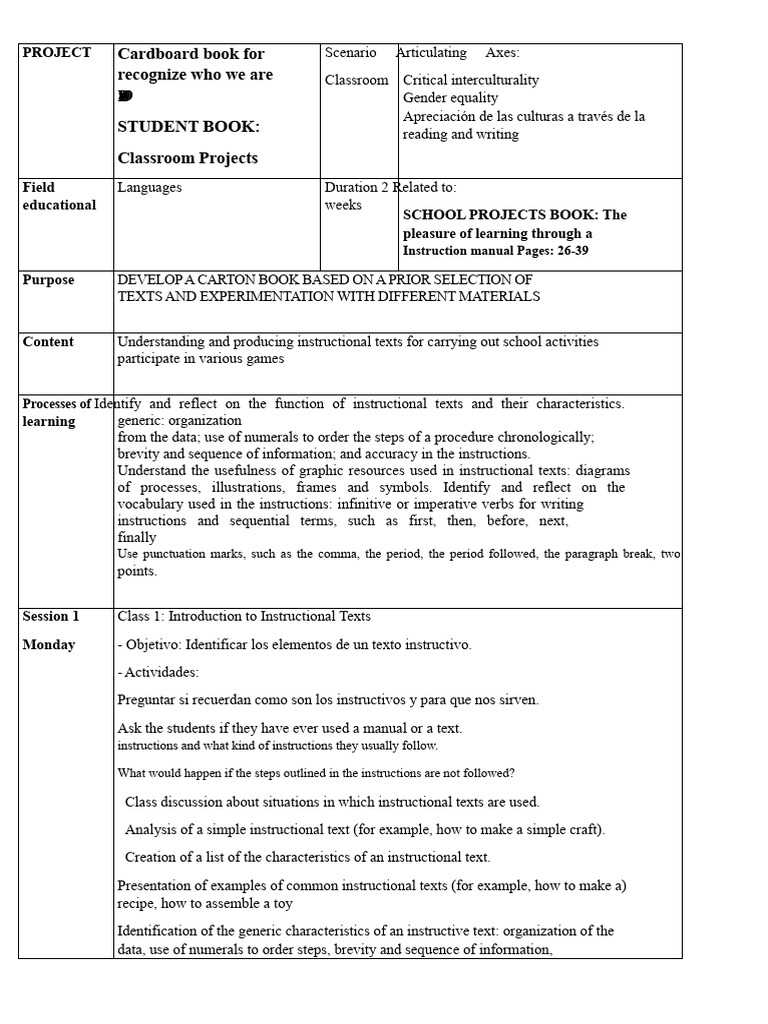 Instructional Texts in Classroom Projects | PDF | Cognitive Science ...