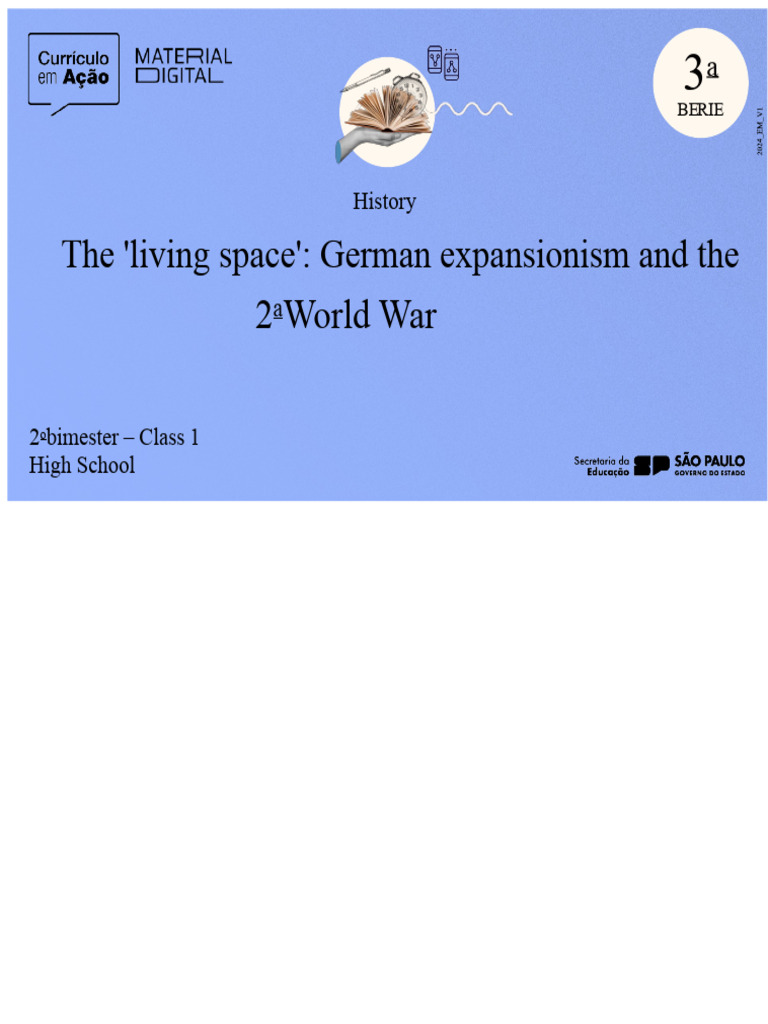 Lesson 1 - The "Living Space" - German Expansionism and World War II ...