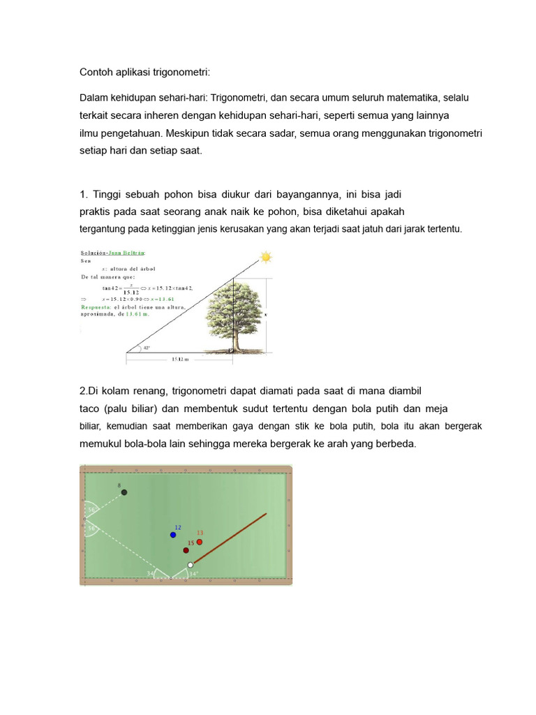 Aplikasi Trigonometri dalam Kehidupan Sehari-hari | PDF
