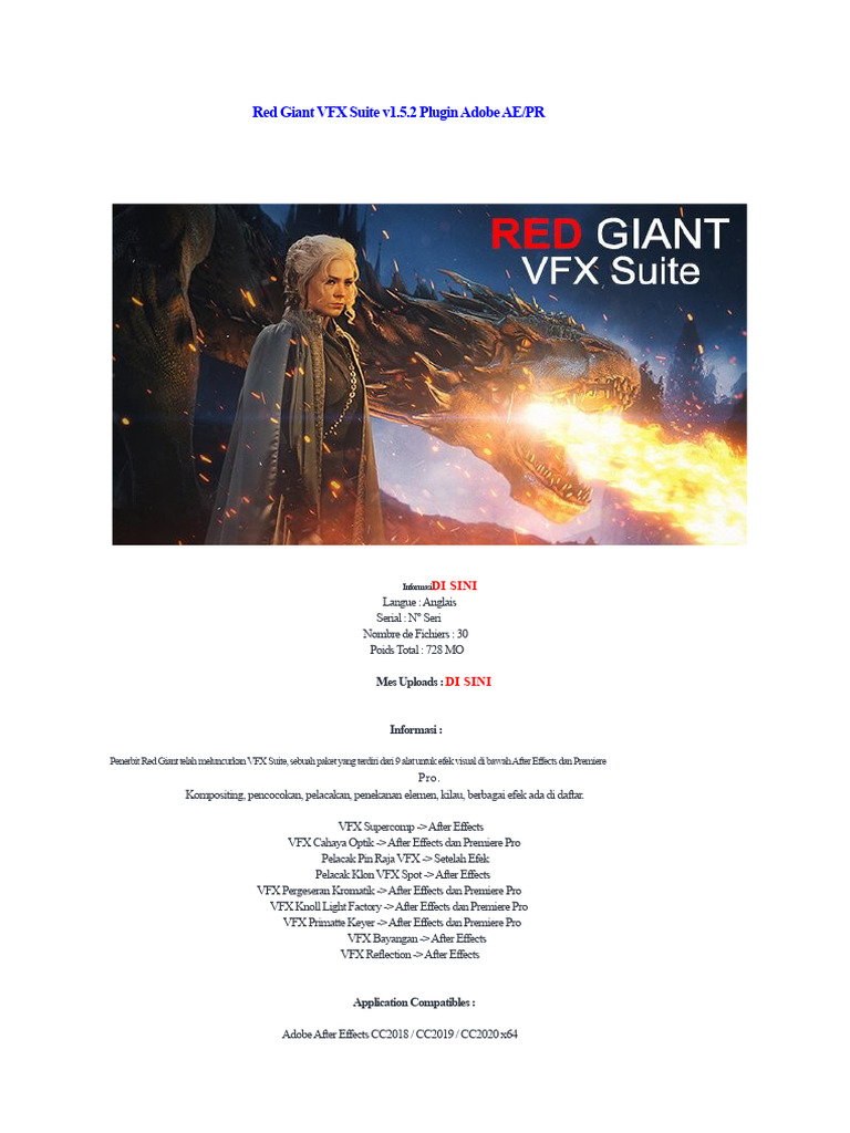 Red Giant VFX Suite v1.5.2 Plugin Adobe AE-PR | PDF