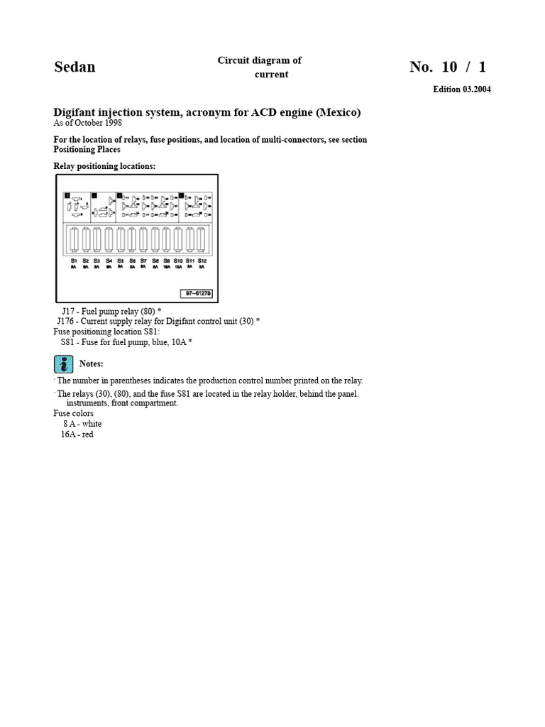 Digifant injection system, acronym for ACD engine (Mexico) (1) | PDF ...