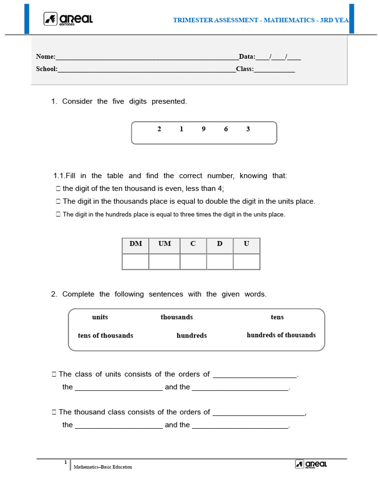 Ae Eureka Quarterly Sheet 1 | PDF | Mathematics