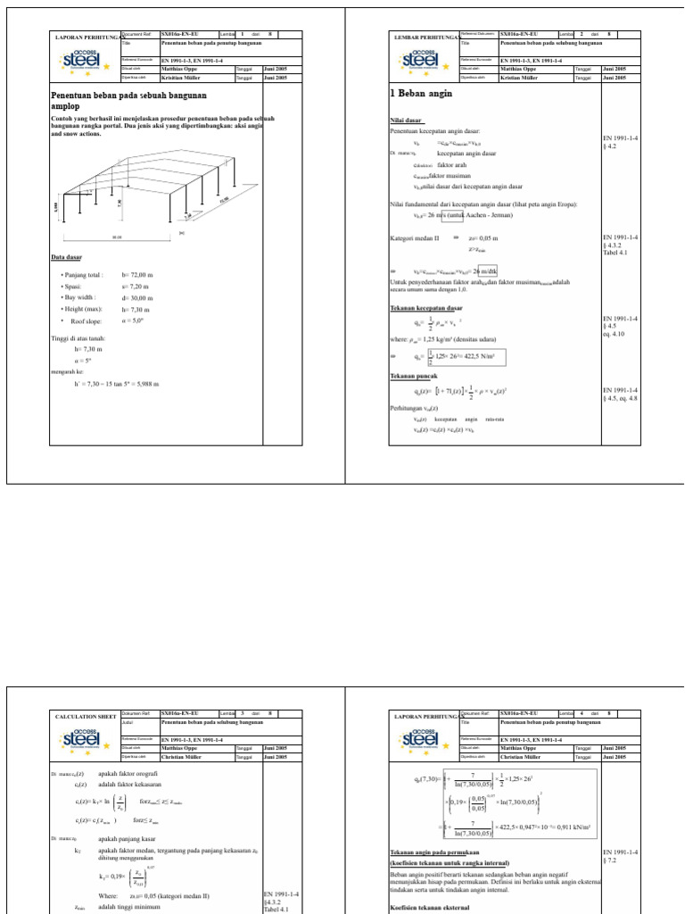 Contoh Beban Angin | PDF
