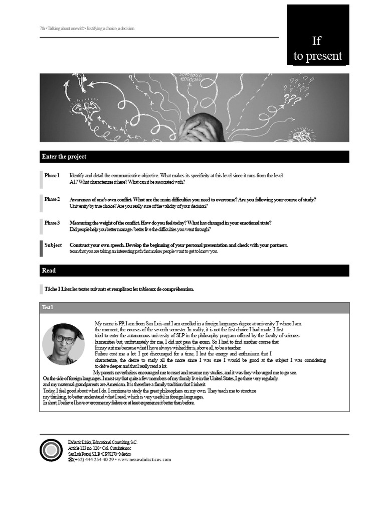 Justifying Academic Choices and Conflicts | PDF | Language Education ...