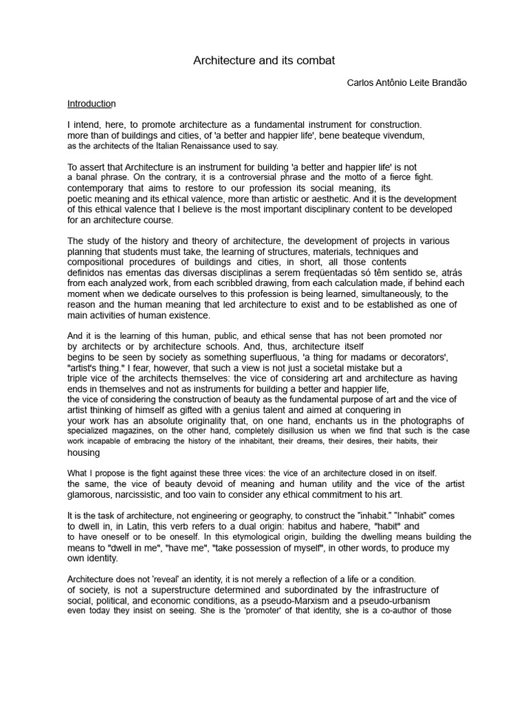 Architecture and Its Combat | PDF | Nazism | Aesthetics