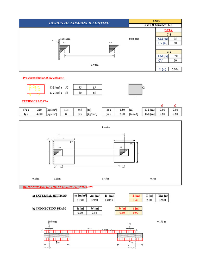 Combined Footing Design Specifications | PDF | Structural Engineering ...