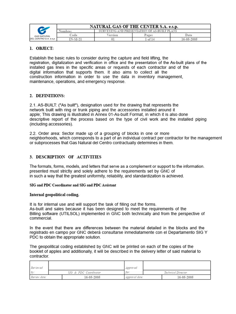 As-Built Plans for Gas Line Surveying | PDF | Comma Separated Values