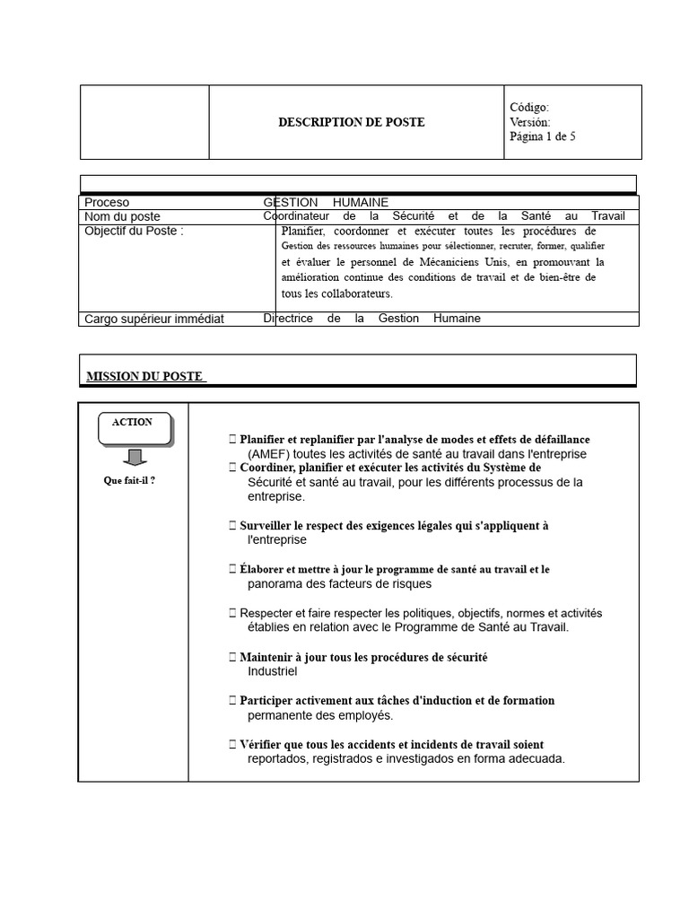 Coordinateur Sécurité et Santé au Travail | PDF | Sécurité | Risque