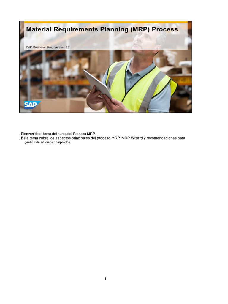 Proceso MRP: Planificación y Ejecución | PDF