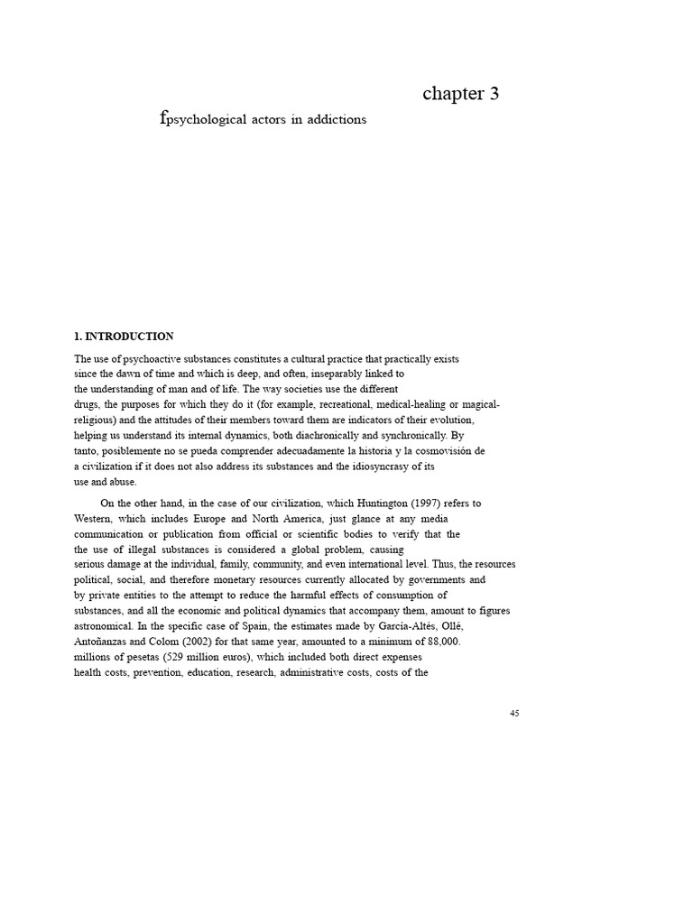 Psychological Factors in Addictions | PDF | Substance Abuse | Mental ...