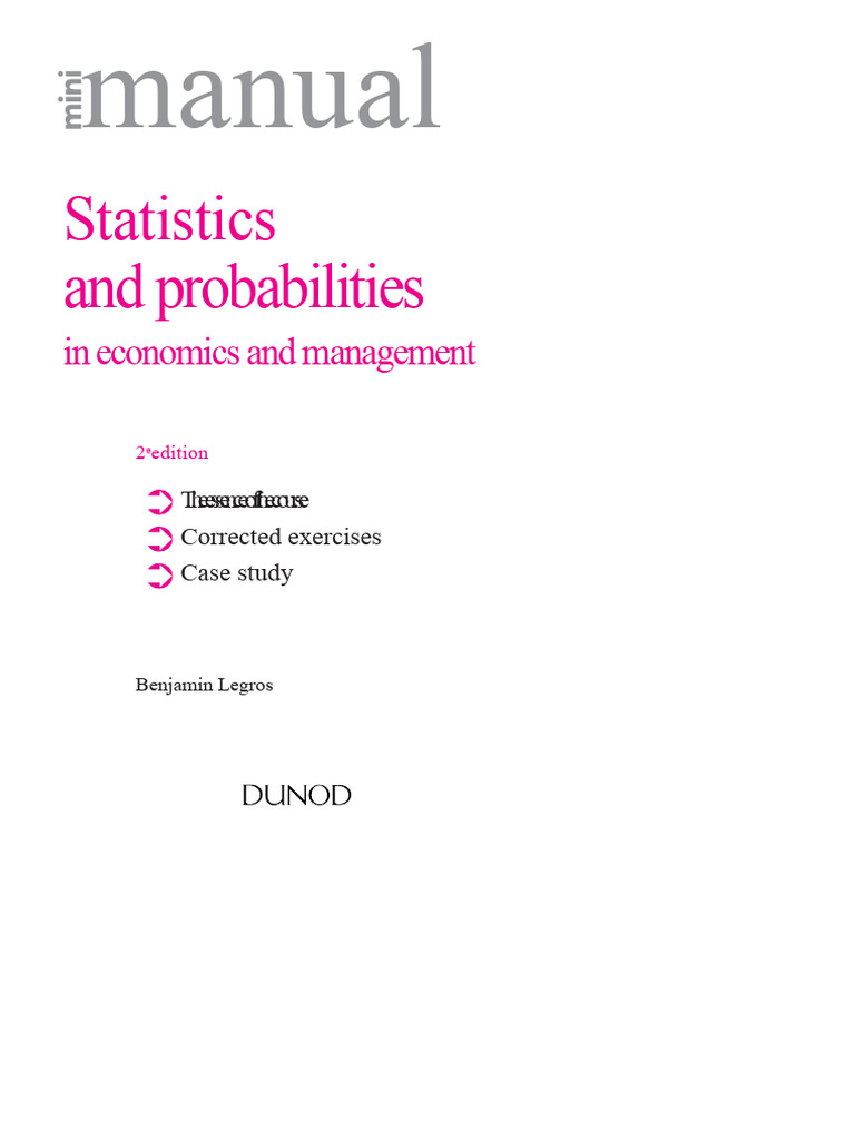Manual Statistics and Probability in Economics-Management The ...