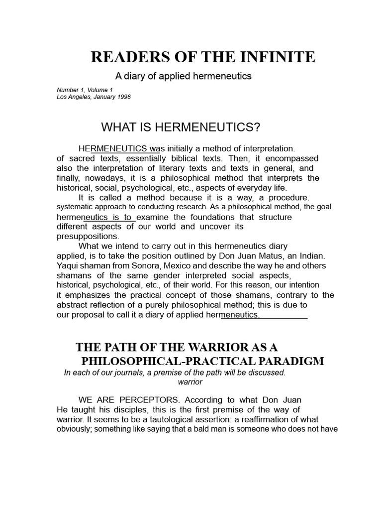 Readers of The Infinite Volume 1 | PDF | Hermeneutics | Cognitive Science