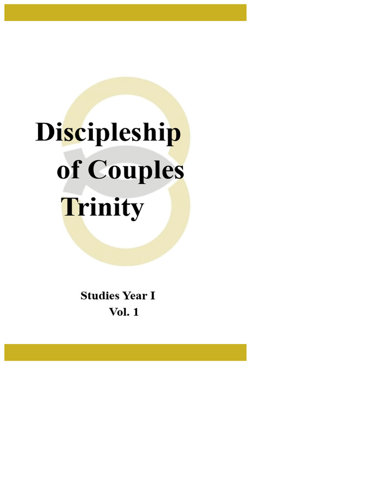 Couples Discipleship Ebook Trinity Year I VOL 1 | PDF | Wife | Marriage
