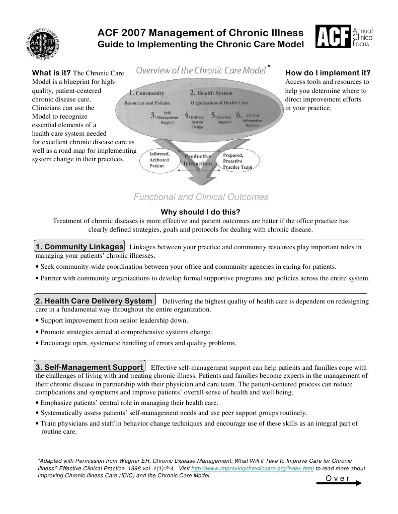 Chronic Care Model Guide | PDF | Chronic Condition | Health Care