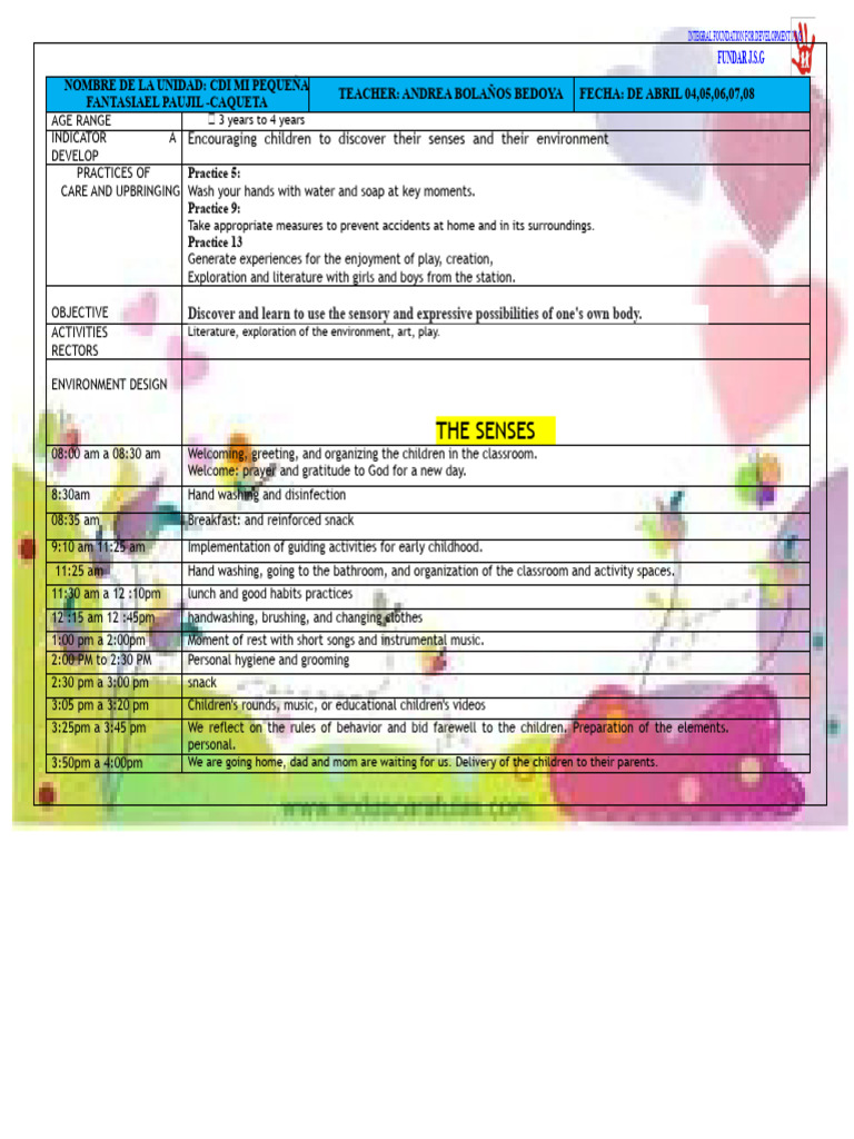 PLANNING FROM APRIL 04 TO 08, 2022 Andreita | PDF