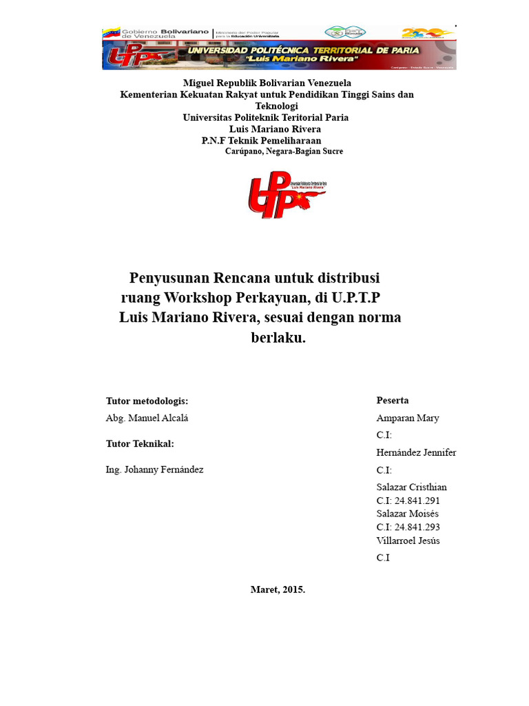 Rencana Distribusi Ruang Workshop Kayu | PDF
