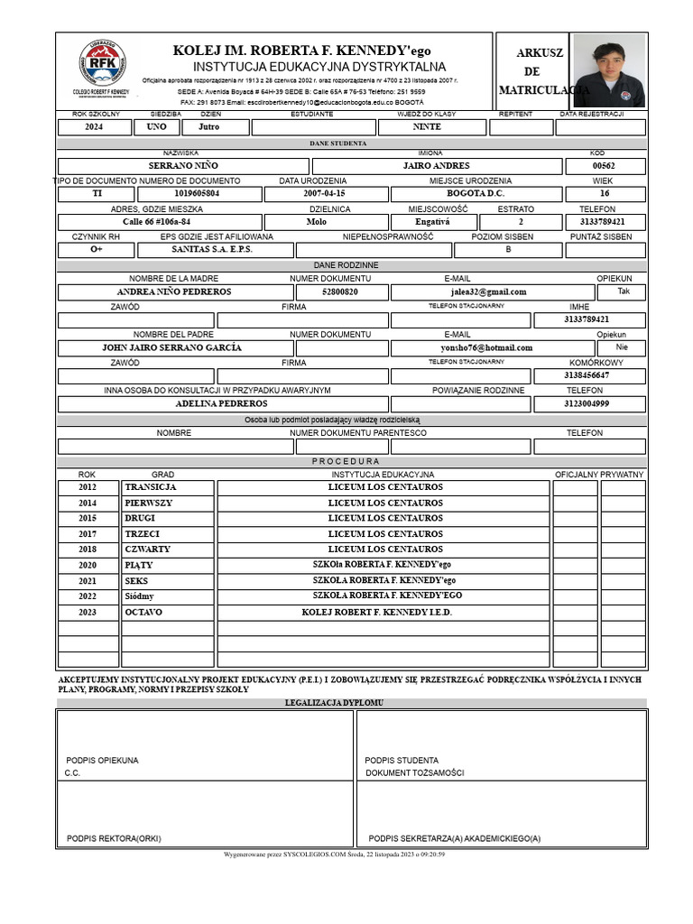 Formularz Rejestracyjny | PDF